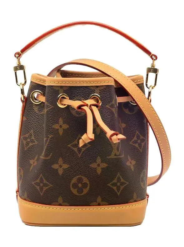 LOUIS VUITTON Monogram Nano Noe Bucket Bag - Brown
