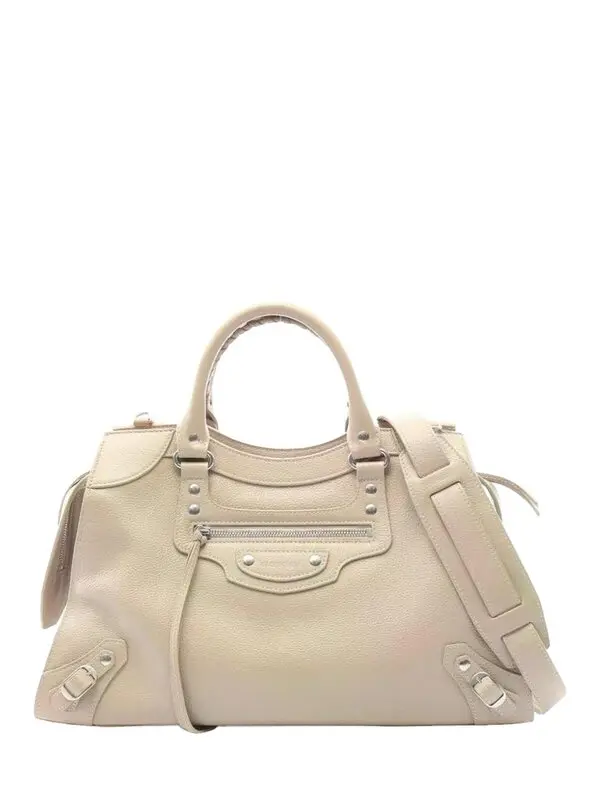Balenciaga 2018-2026 Grained Calfskin Neo Classic City Satchel - Neutrals