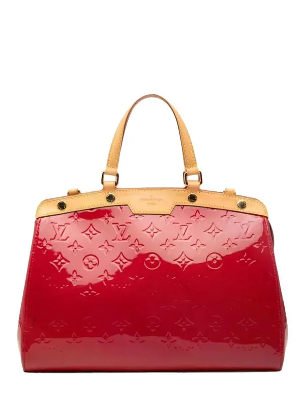 LOUIS VUITTON 2012 Monogram Vernis Brea Mm Satchel - Red