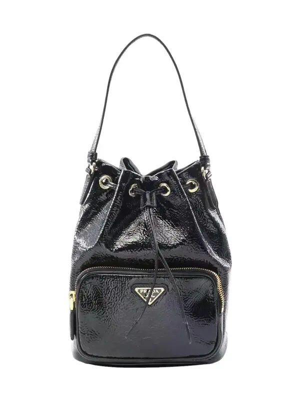 Prada 2013-2016 Naplak Duet Bucket Bag - Black