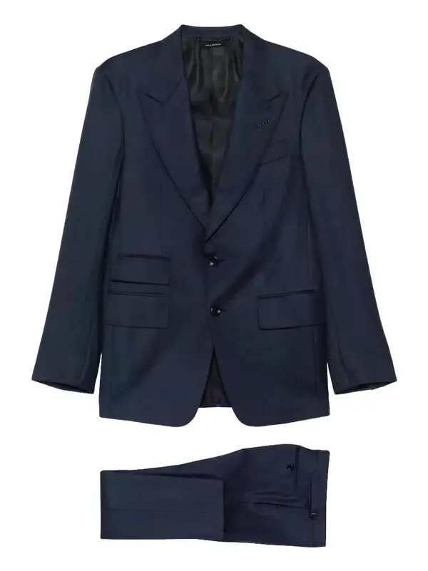 TOM FORD Peak-lapel Single-breasted Suit - Blue