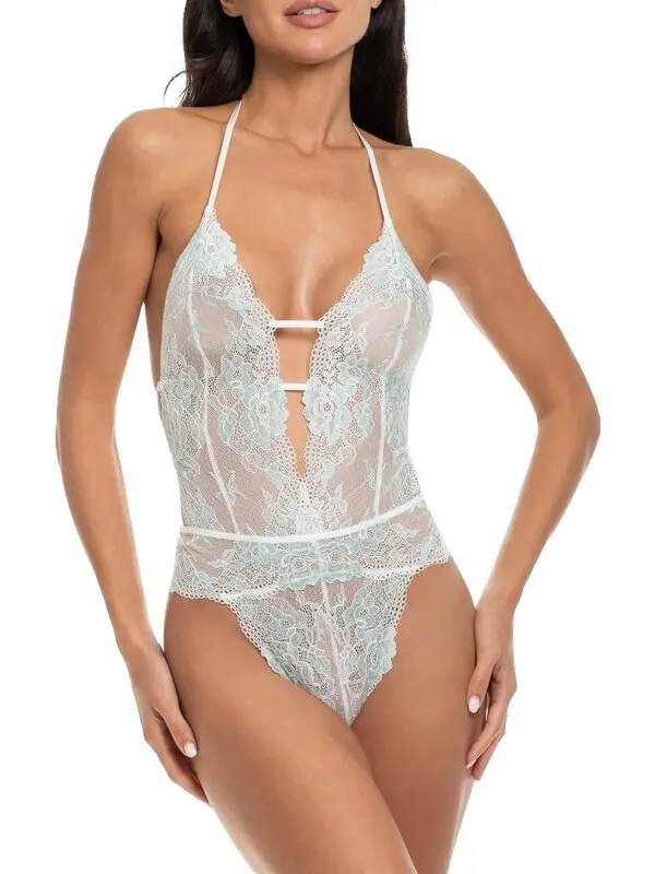 IN BLOOM BY JONQUIL Lillie Strappy Lace Thong Teddy - Ivory