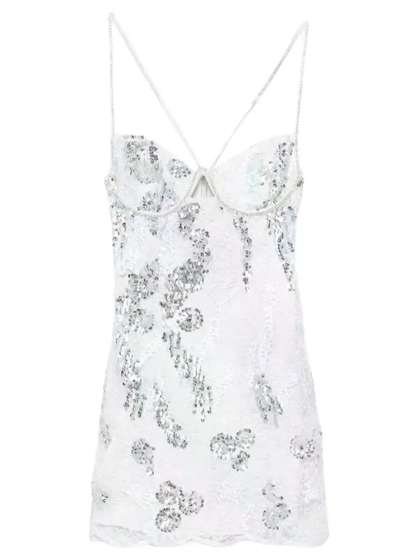 For Love & Lemons Lace Mini Dress - White