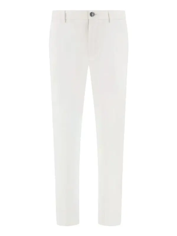 Boggi Milano Stretch Cotton Trousers - White