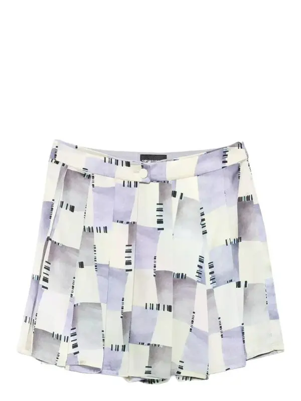 Emporio Armani Abstract-print Shorts - Neutrals