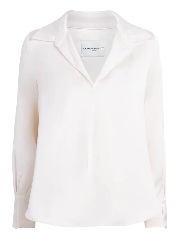 Claudie Pierlot Satin Blouse - White