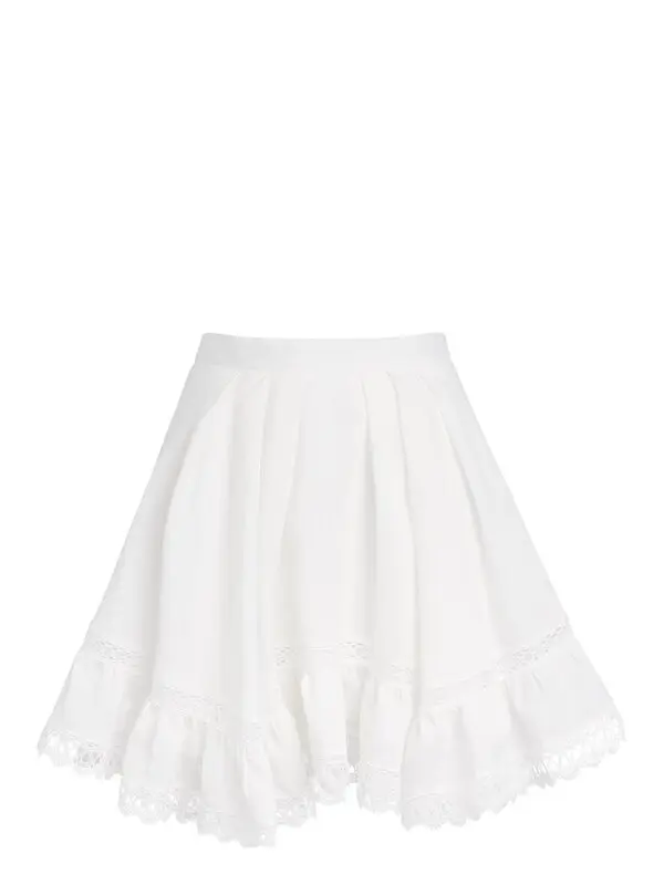 Claudie Pierlot Lace-trim Mini Skirt - White