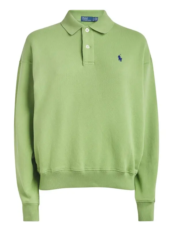 Polo Ralph Lauren Cotton-blend Polo Sweater - Green