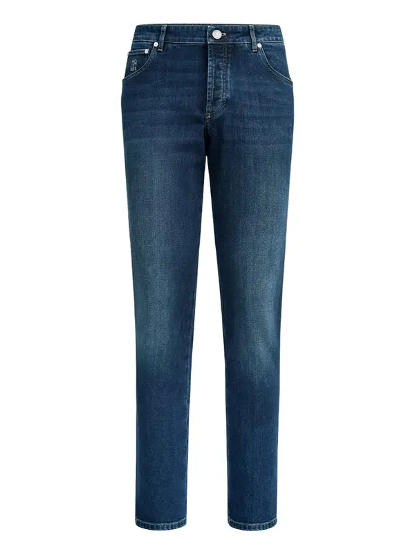 Brunello Cucinelli Stretch-cotton Slim Jeans - Blue