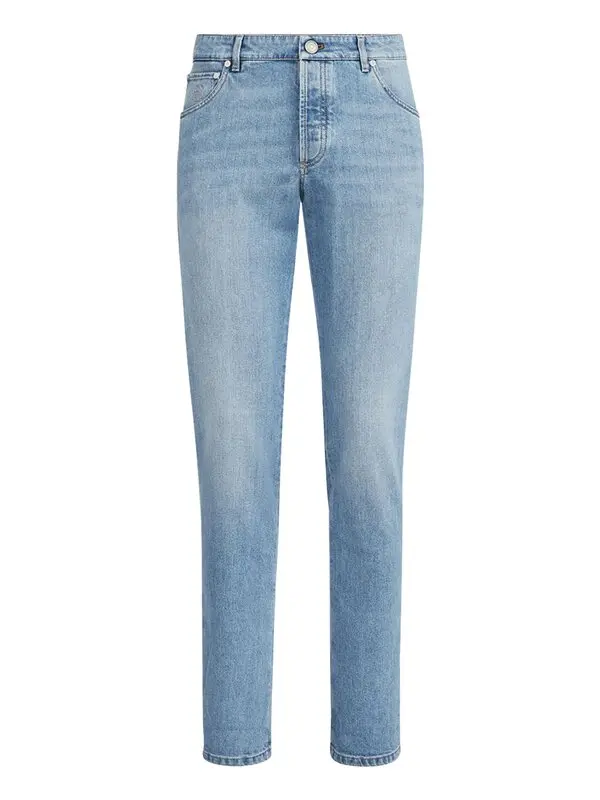 Brunello Cucinelli Stretch-cotton Slim Jeans - Blue
