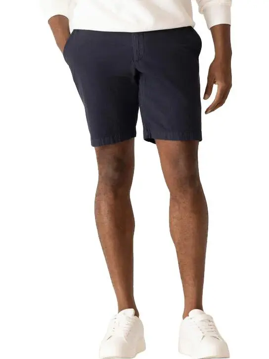 DEKE 8.5-inch Flat Front Twill Bermuda Shorts - Midnight