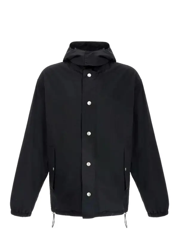 Roberto Cavalli Hooded Drawstring Jacket - Black