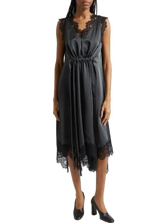 3.1 Phillip Lim Lace Detail Satin Dress - Slate