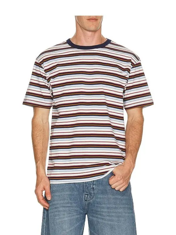 Scotch & Soda Relaxed Fit Yarn Dyed T-shirt In . Also - Blue