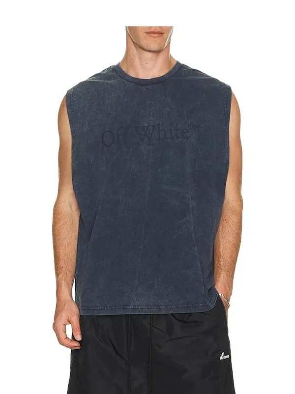 Off-White Laundry Sleeveless Tee In . Also - Blue