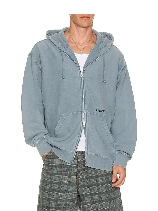 HUF Pacific Wash Full Zip Hoodie - Blue