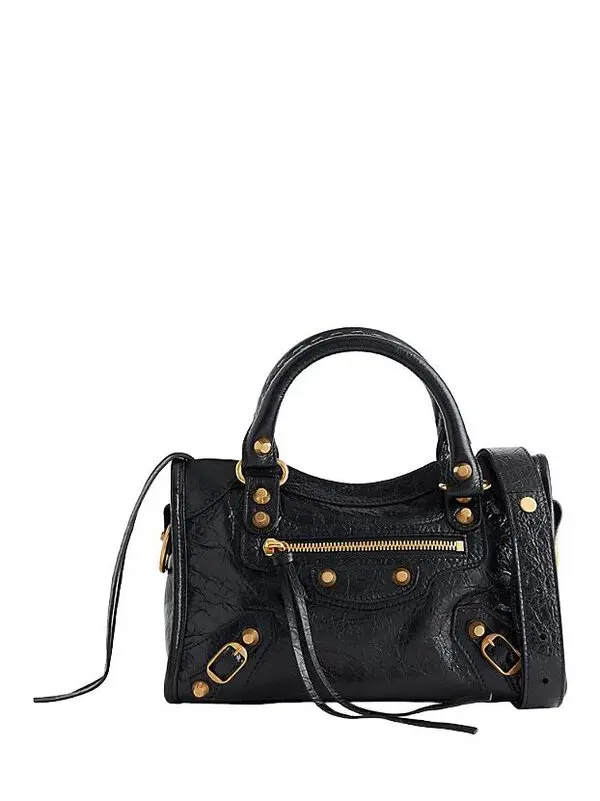 Balenciaga Le City Mini Leather Top-handle Bag - Black