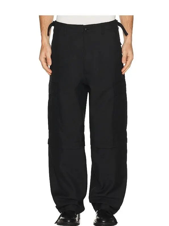 VOWELS Zip Off Cargo Pants - Black