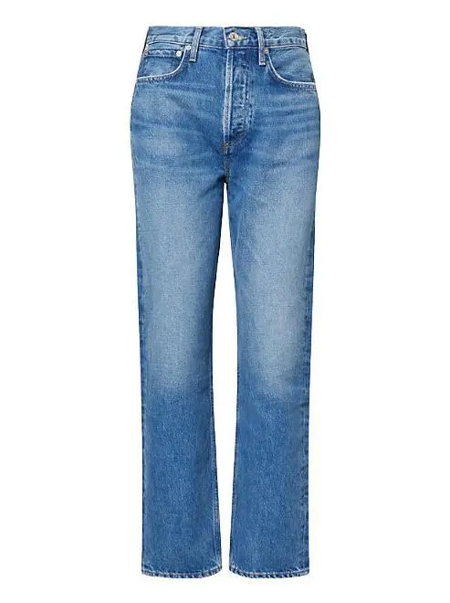 Citizens Of Humanity Blaine Straight-leg High-rise Denim Jeans - Jonie (md/dk Indigo)