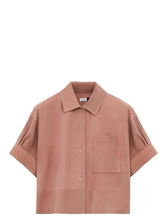 Loewe X Paula's Ibiza Suede Shirt - Light Pink