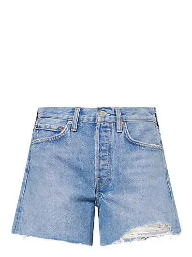 AGOLDE Parker Long Denim Shorts - Community (lt Vint Ind)