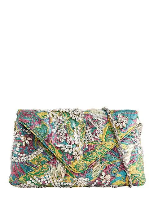 Dries Van Noten Small Envelope Jacquard Cross-body Bag - Lemon