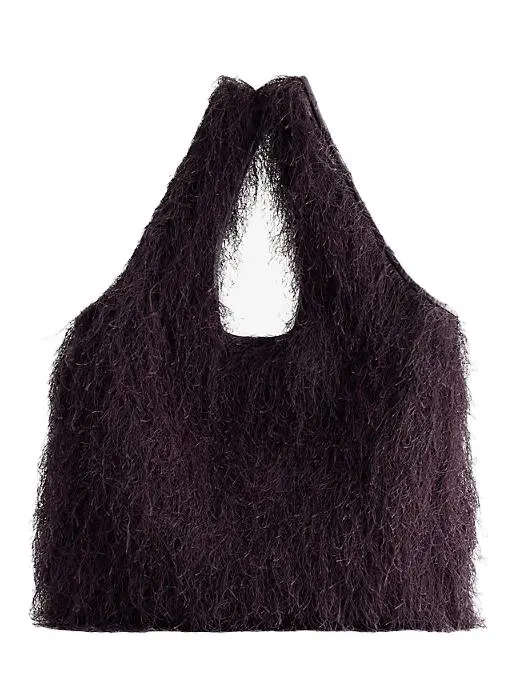 Dries Van Noten Ruffled Tote Bag - Dark Purple