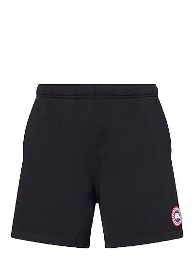Canada Goose Brand-badge Cotton Shorts - Black - Noir