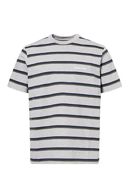 Canada Goose Vantage Striped Cotton T-shirt - Grey Lorne Stripe
