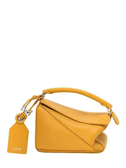 Loewe X Paula's Ibiza Puzzle Mini Leather Top-handle Bag - Mustard