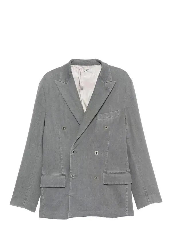 PENCE 1979 Angelo Double-breasted Denim Jacket - Grey