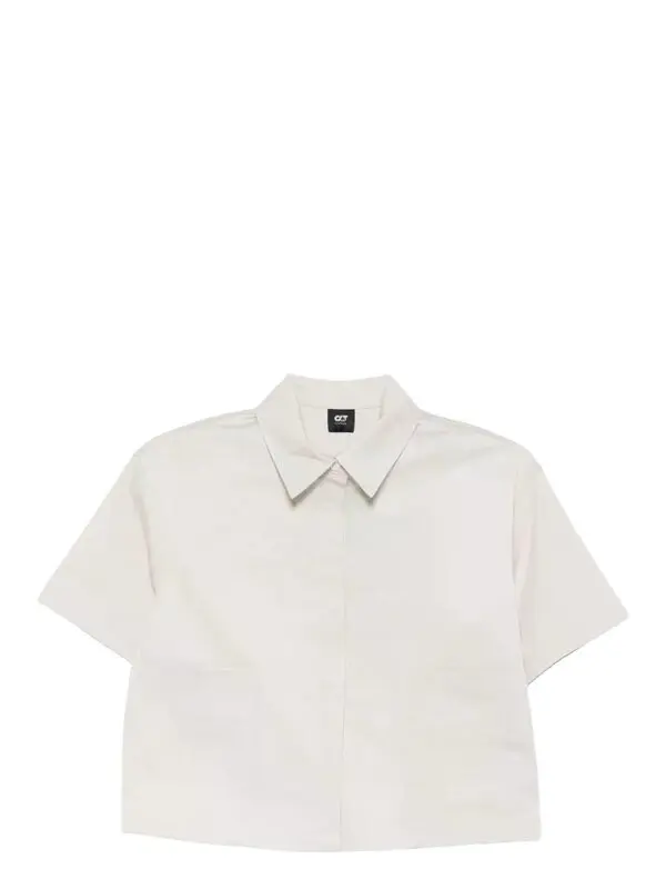 ALPHATAURI Short-sleeve Patch-pocket Shirt - Grey