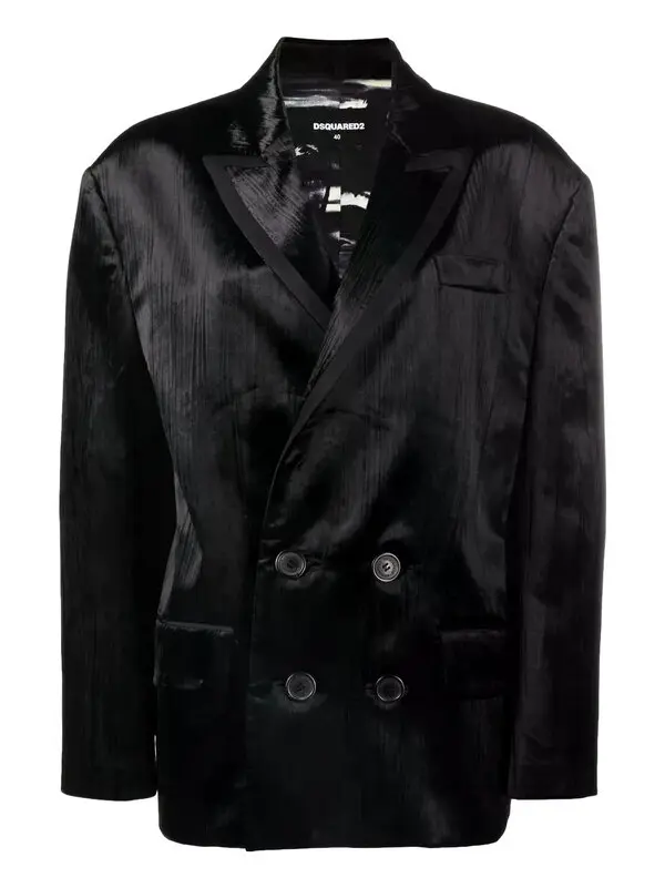 Dsquared2 Double-breasted Blazer - Black