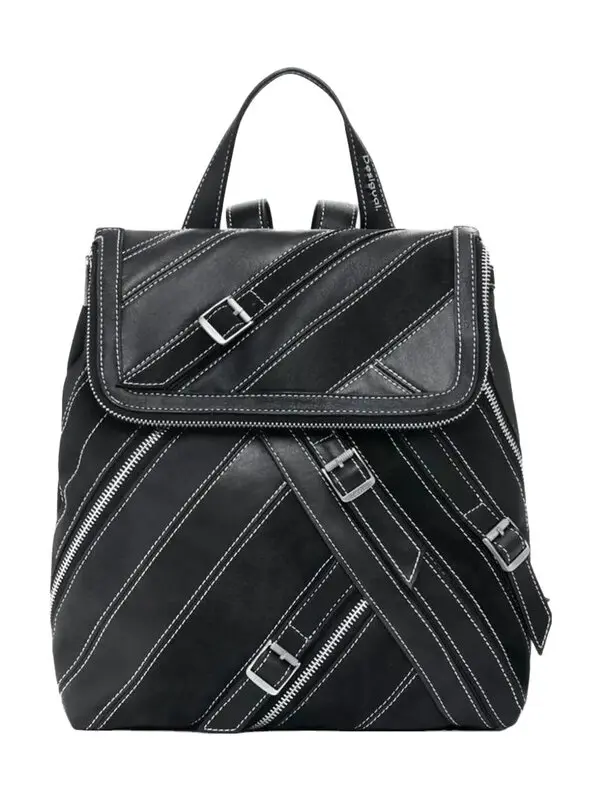 Desigual Buckle-detail Backpack - Black