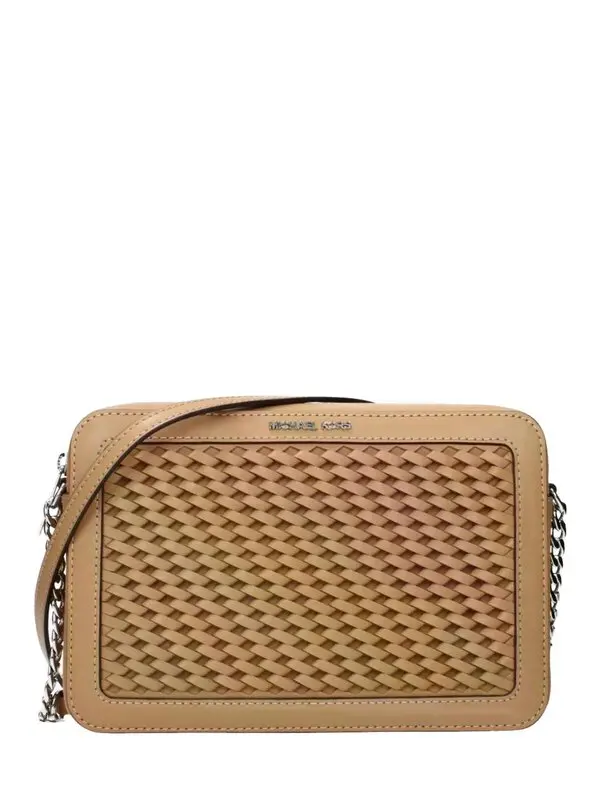 Michael Kors Jet Set Large Leather Crossbody Bag - Neutrals