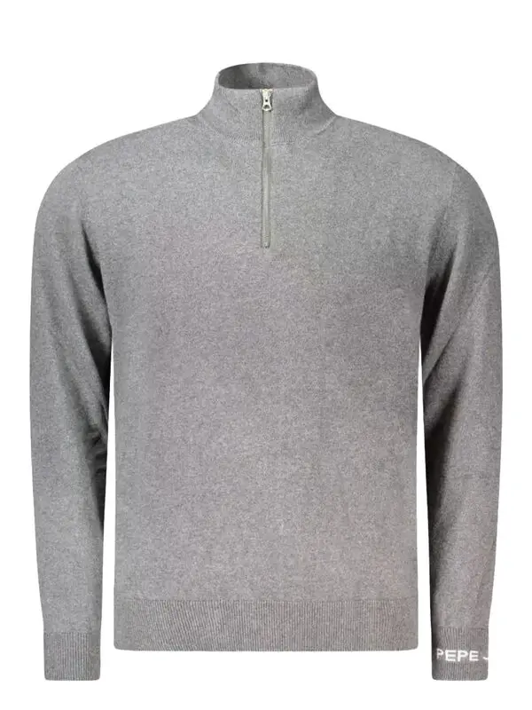 Pepe Jeans Zip-neck Cotton Sweater - Grey