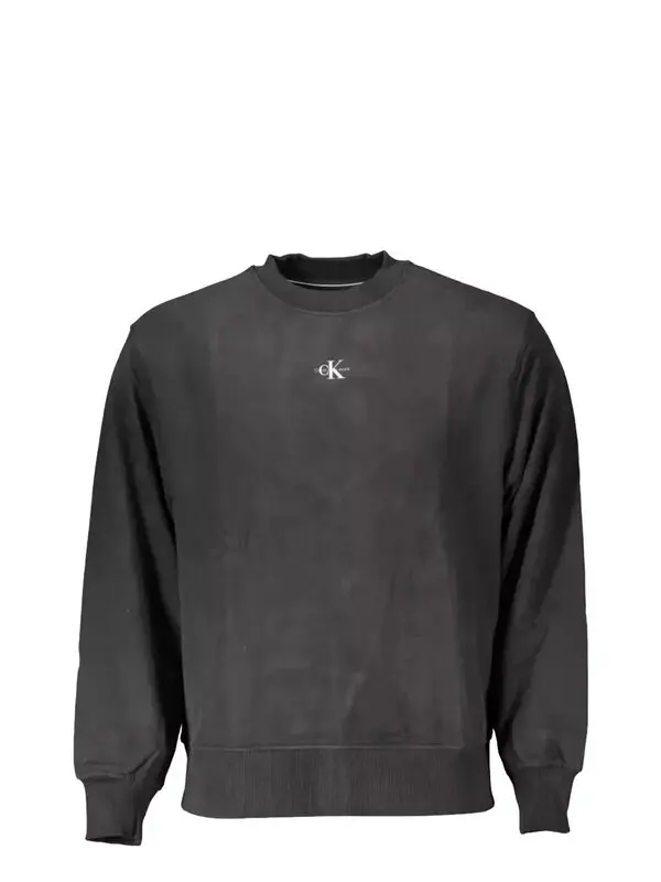 Calvin Klein Logo-print Crew Neck Sweatshirt - Black
