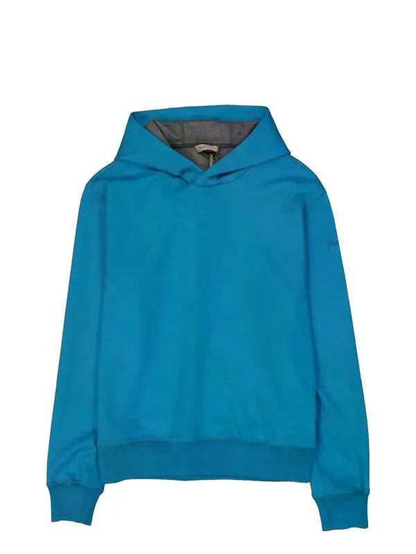 Herno Logo Detail Hoodie - Blue