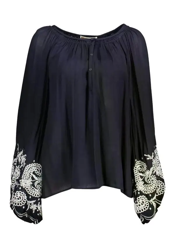 KOCCA Embroidered Blouse - Blue