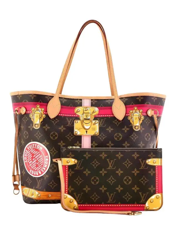 LOUIS VUITTON Neverfull Nm Limited Edition Summer Trunks Monogram Canvas Mm Tote Bag - Brown