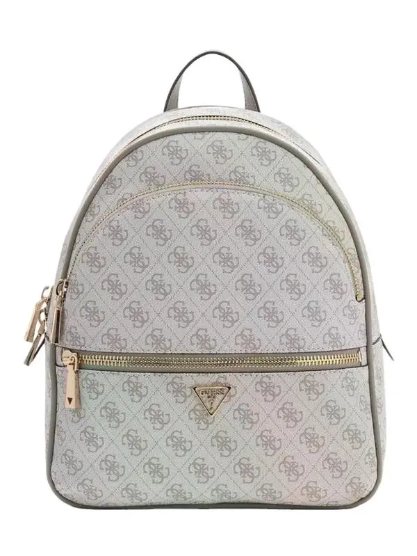 Guess Monogram-pattern Zip-around Backpack - Grey