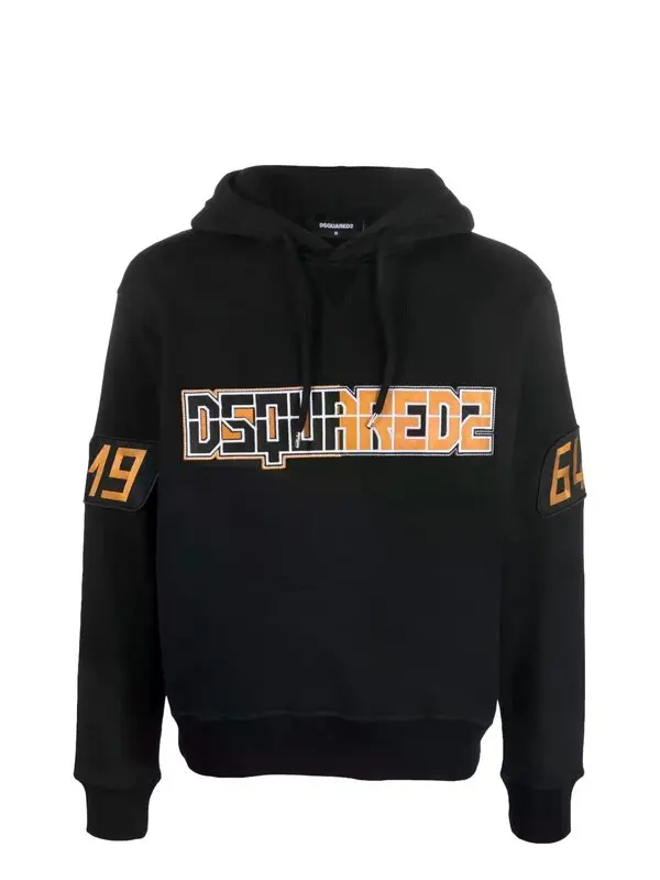Dsquared2 Logo-print Drawstring Hoodie - Black