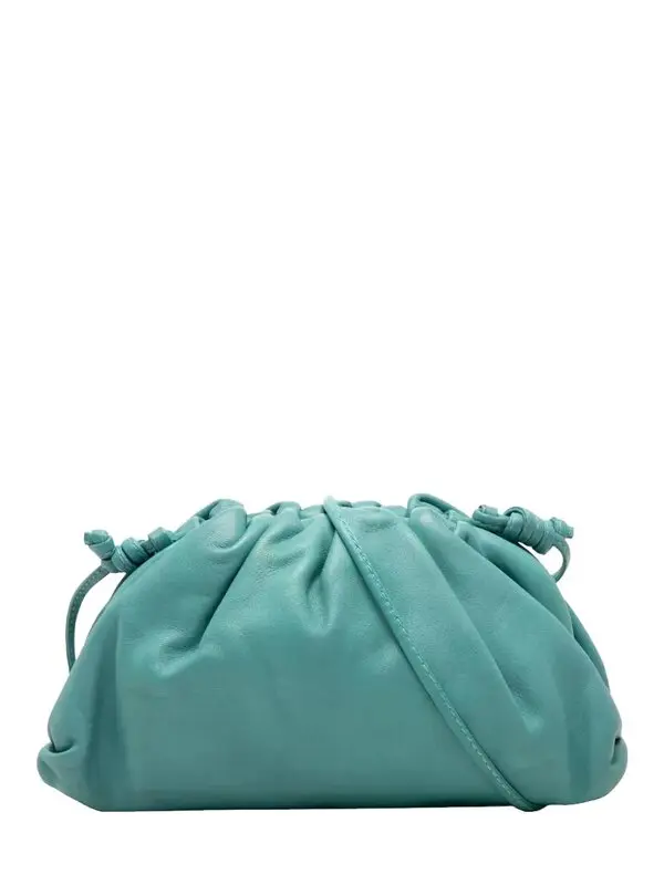 Bottega Veneta Lambskin The Mini Pouch Crossbody Bag - Blue