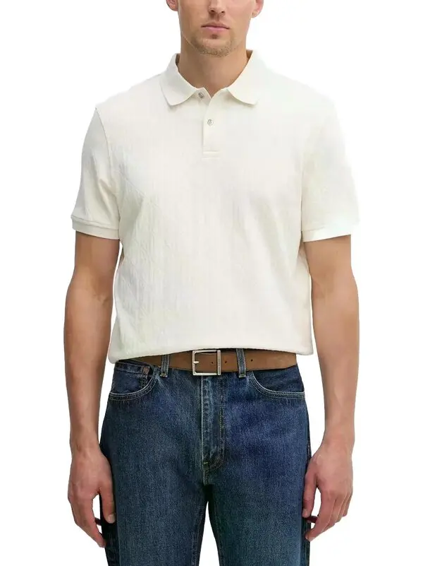 Guess Jacquard Polo Shirt - Neutrals