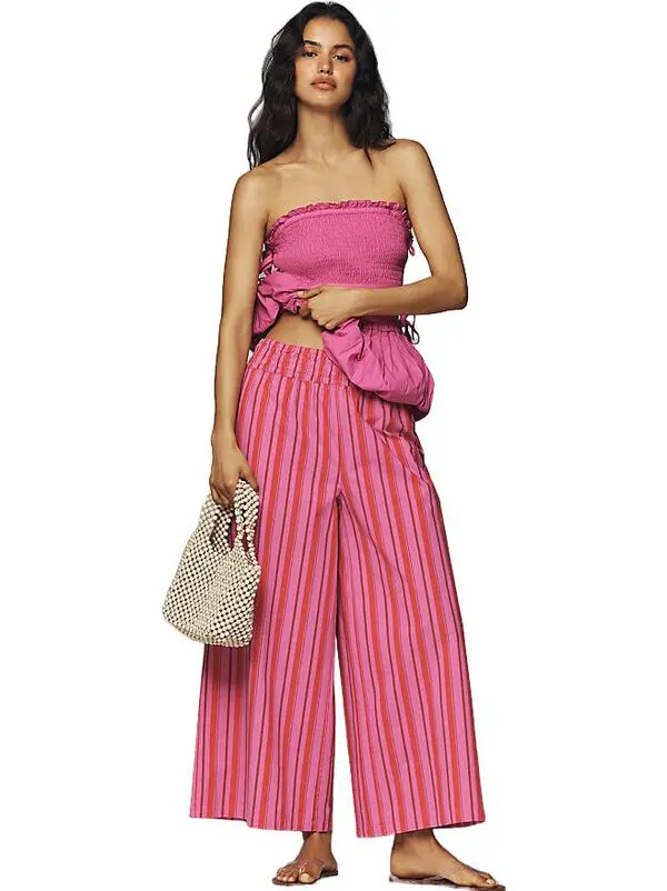 THE SOMERSET COLLECTION BY ANTHROPOLOGIE The Somerset Collection Pull-on Pants - Pink Stripe