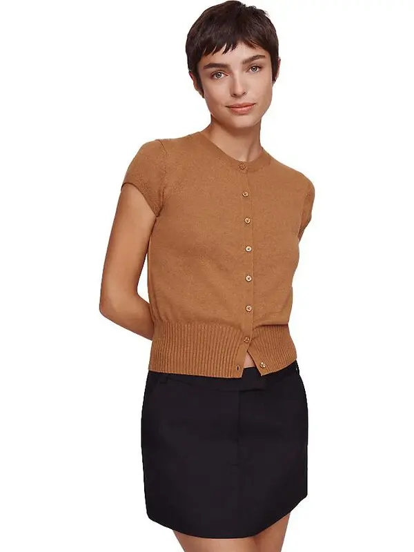 Maeve Coco Short-sleeve Cardigan - Fox