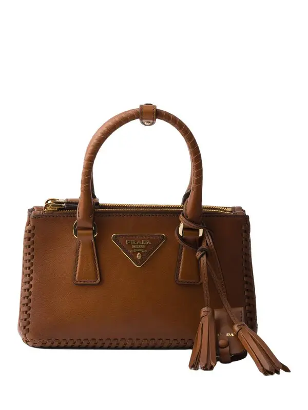 Prada Galleria Mini Leather Bag - Brown