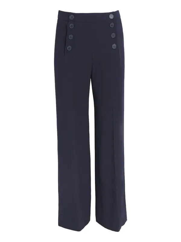 Claudie Pierlot Sailor Wide-leg Trousers - Blue