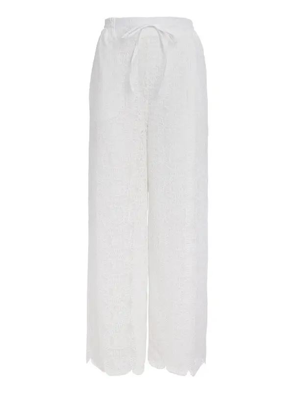 Claudie Pierlot Lace Wide-leg Trousers - White