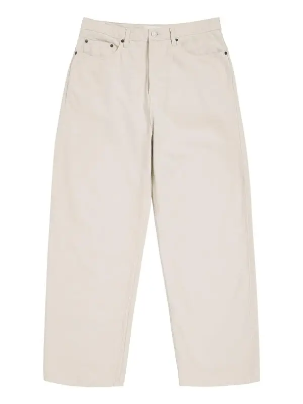 FRAME Baggy Cotton Denim Jeans - Ivory